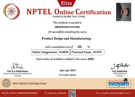 umarkhan pathan on linkedin completed my certification from nptel for