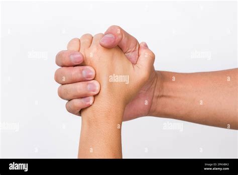 Hands Of Men And Women Shaking Hands Two People Holding Hands On White