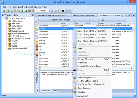 Event Log Explorer Screenshot And Download At SnapFiles Com