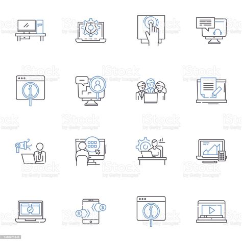 시장 조사 라인 아이콘 모음입니다 설문 조사 데이터 분석 통찰력 인구 통계 포커스 그룹 샘플링 벡터 및 선형 그림 시장 동향 고객 행동 세분화 개요 표지판 세트 고객 유지에