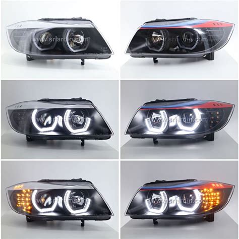 Bmw E90 05 12 Black Projector Headlamp W Crystal Bar Lampu Depan Bmw E90 Pre Lci Lampu Pnp