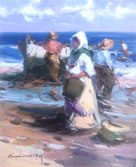 Gabriel Casarrubios Martín 1953 Pescadores En La Playa Catawiki