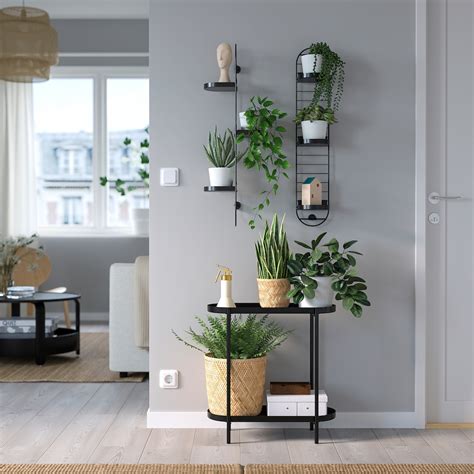 SkuggrÖna Soporte De Pared Para Plantas Negro 78 Cm Ikea Mexico