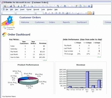 Ms Access Dashboard Template Shooters Journal