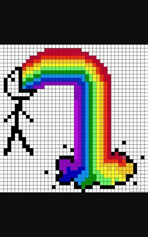 Как нарисовать радугу по клеточкам маленькую Фотоподборки 1