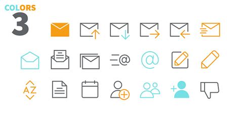 이메일 Ui 픽셀 완벽 한 잘 만들어진 벡터 얇은 라인 아이콘 48x48 웹 그래픽 및 편집 가능한 스트로크와 애플 리 케이 션에 대 한 24 X24 그리드에 대 한 준비