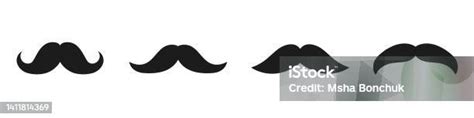 콧수염 아이콘 세트 레트로 스타일 벡터 일러스트 레이 션 개체 그룹에 대한 스톡 벡터 아트 및 기타 이미지 개체 그룹 검은색 곱슬 머리 Istock