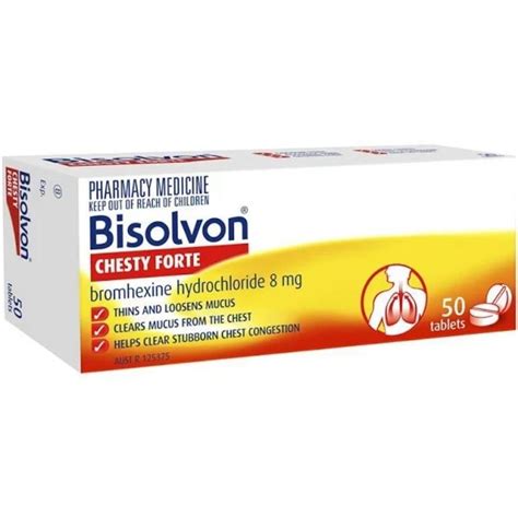Bisolvon Chesty 8mg Tablets Pack 50 Club Warehouse