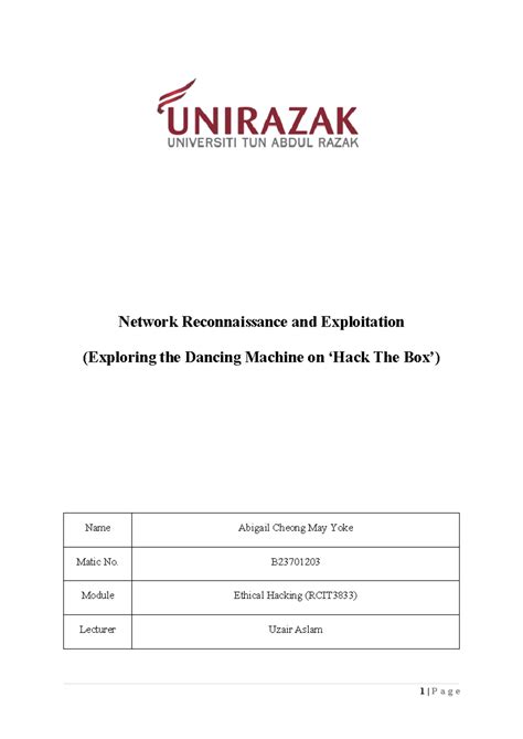 assignment 2 network reconnaissance and exploitation network