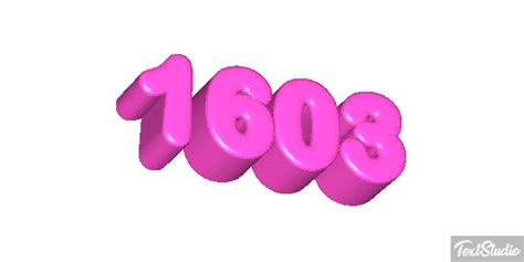 1603 Number Animated  Logo Designs