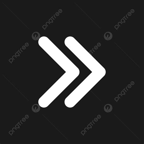 Ui Icon Of A Dark Mode Double Arrow Pointing To The Right Vector Clipart Navigation Filled