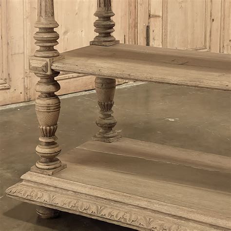 19th Century French Renaissance Flip Top Dessert Buffet In Stripped Oak