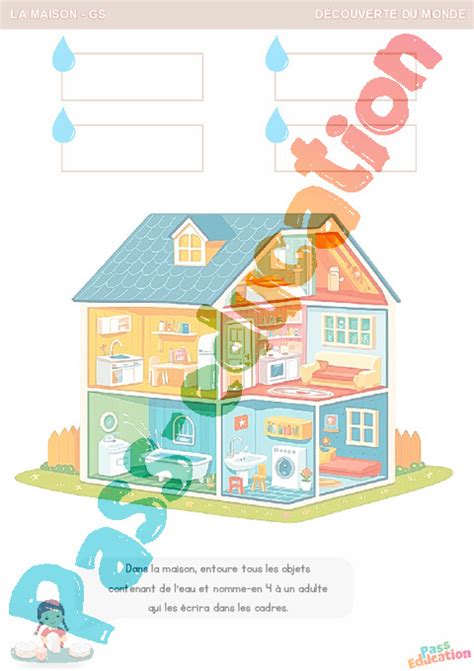 Les Objets Dans La Maison Découverte Du Monde Gs Maternelle Cycle 1 Pdf à Imprimer