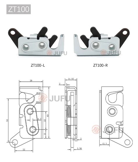 Concealed Rotary Latch Steel Door Panel Lock For Industrial Use