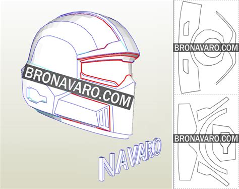 Helldivers Helmet Foam Template Helldivers 2 Helmet Pepakura Navaro