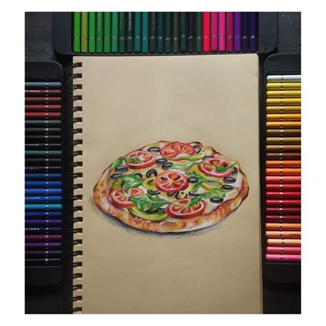 Pizza Drawing Color Pencil