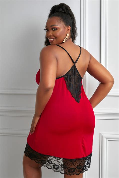 Bianca Women Plus Size Chemise With Lace Trim Sleep Wear La Didor