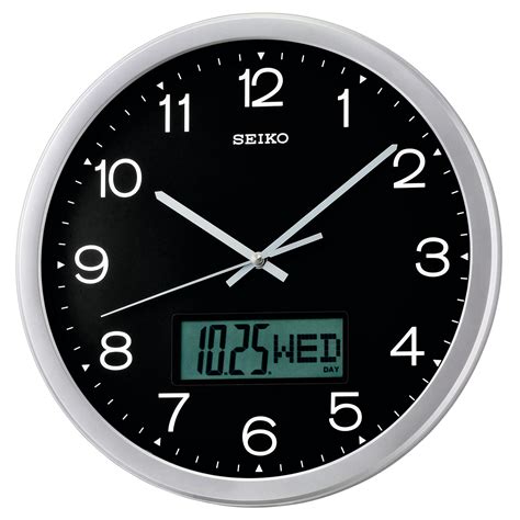 Seiko Analog Digital Wall Clock Qxl007alh