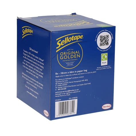 Sellotape 18mm X 66m Original Golden Tape Schoolbooks Ie