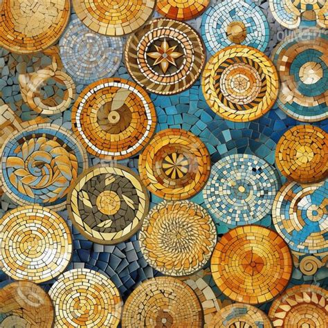 Premium Ai Image A Close Up Of A Wall Of Colorful Mosaic Tiles Generative Ai