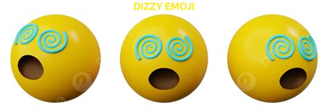 나선형 눈 얼굴 이모지 또는 노란색 공 이모티콘 창의적인 사용자 인터페이스 웹 디자인 기호로 어지러운 3d 렌더링 3d 이모티콘 3d 아이콘 어지러운 Png 일러스트