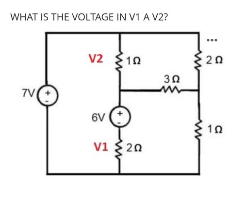 Solved WHAT IS THE VOLTAGE IN V A V Chegg Com