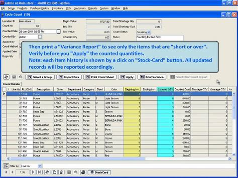 Cycle Count Excel Template