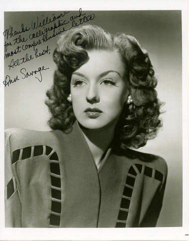 Anne Savage Actress Model Singer Dancer Vintage Retro Pinup