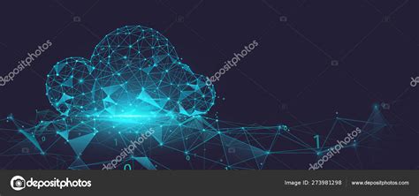 Data Cloud Storage Network From Lines Triangles And Particle Style