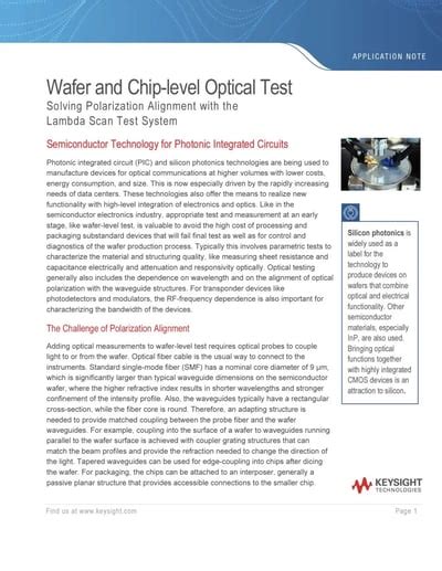 A Technical Overview Of Integrated Photonics Test Products