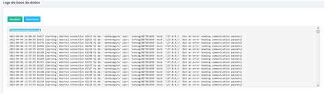 [warning] aborted connection mysql f a q segura community