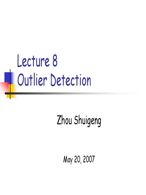 lecture 8 outlier detection download free pdf outlier cluster analysis
