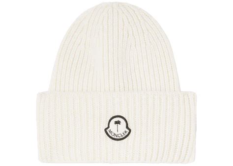 Moncler X Palm Angels Wool Beanie White Fw23 Us