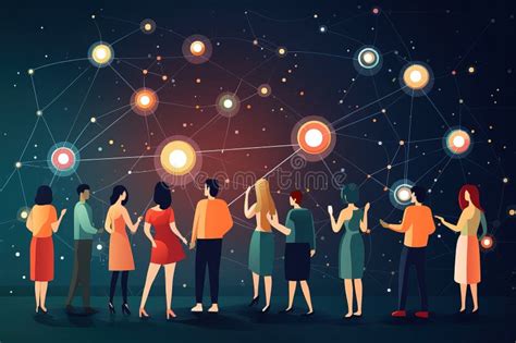 Social Media Communication Link Virtual Reality Global