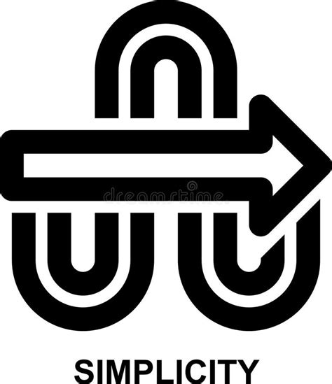 Simplicity Lean Process Short Cut Effective Efficient Outline Icon Stock Vector