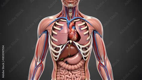 Ultra Detailed Hyperrealistic Medical Anatomy Illustration Of A Female