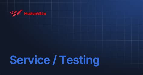 service testing motion4sim controller