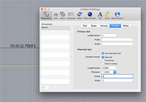 Changing Dim Style To Imperial Sees No Inch Decimal Only Inch Fractions Rhino For Windows