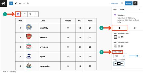How To Create A League Table In Wordpress Tableberg