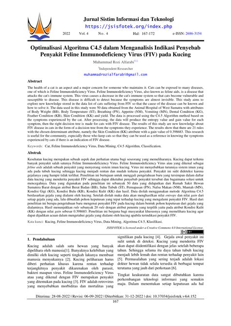Pdf Optimalisasi Algoritma C45 Dalam Menganalisis Indikasi Penyebab Pdf Optimalisasi Algoritma C45 Dalam Menganalisis Indikasi Penyebab