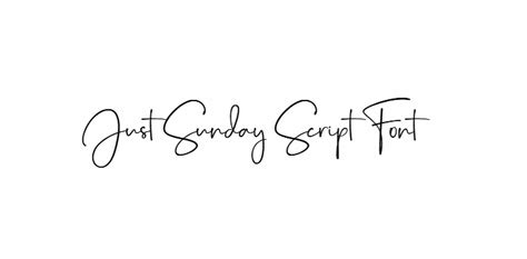 Just Sunday Script Font Dafont Style