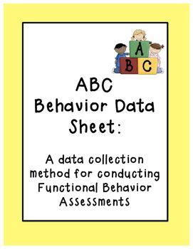 ABC Behavior Data Sheet Challenging Behaviors Behavior Behavior Interventions