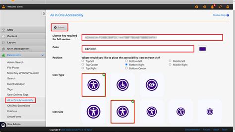 Cms Made Simple Website Accessibility Widget Installation