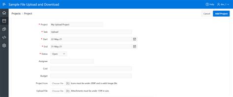 Oracle Apex To Build Application To Upload And Download Files Tutorial