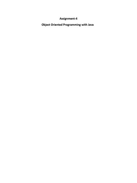 Assignment 4 Java Pdf