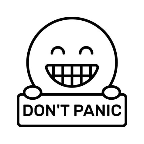 Dont Panic Emoji Design Customizable Flat Style 44167117 Vector Art At