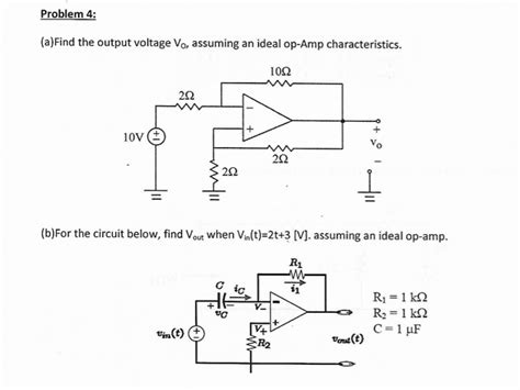 Solved Problem A Find The Output Voltage Vo Assuming An Chegg