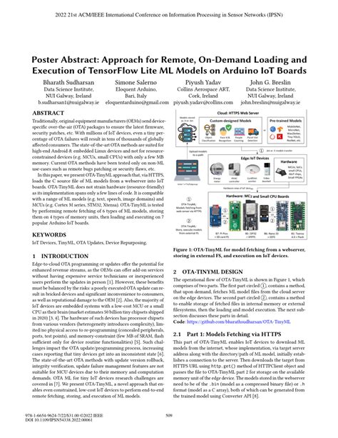 PDF Approach For Remote On Demand Loading And Execution Of TensorFlow Lite ML Models On