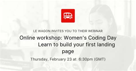 online workshop women s coding day 👩‍💻 learn to build your first