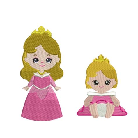 Princess Aurora Sisters Embroidery Design Embroidery Designs